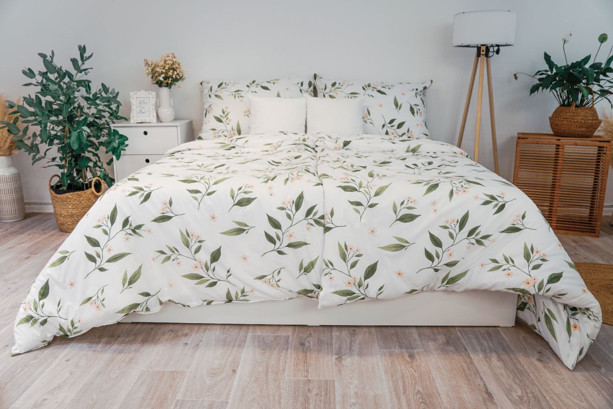 Pamut ágyneműhuzat - jázmin (LS412), 140 x 200 + 90 x70, Cipzár | Bambusz-zokni.hu